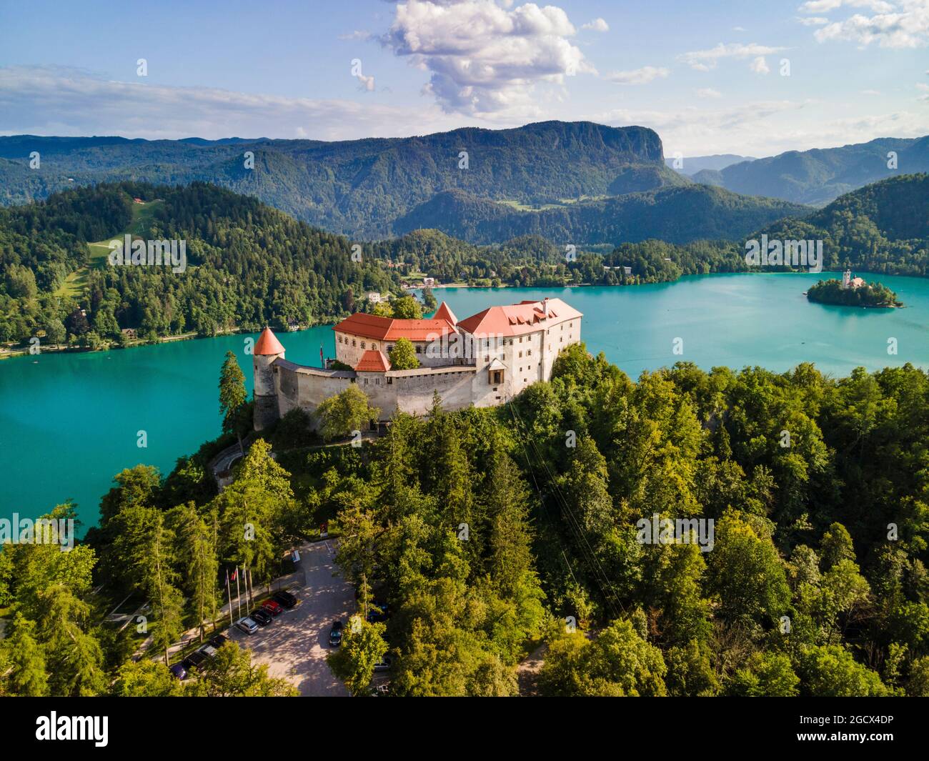 Bled Castle Medieval Castle Built Above the City of Bled in Slovenia ...