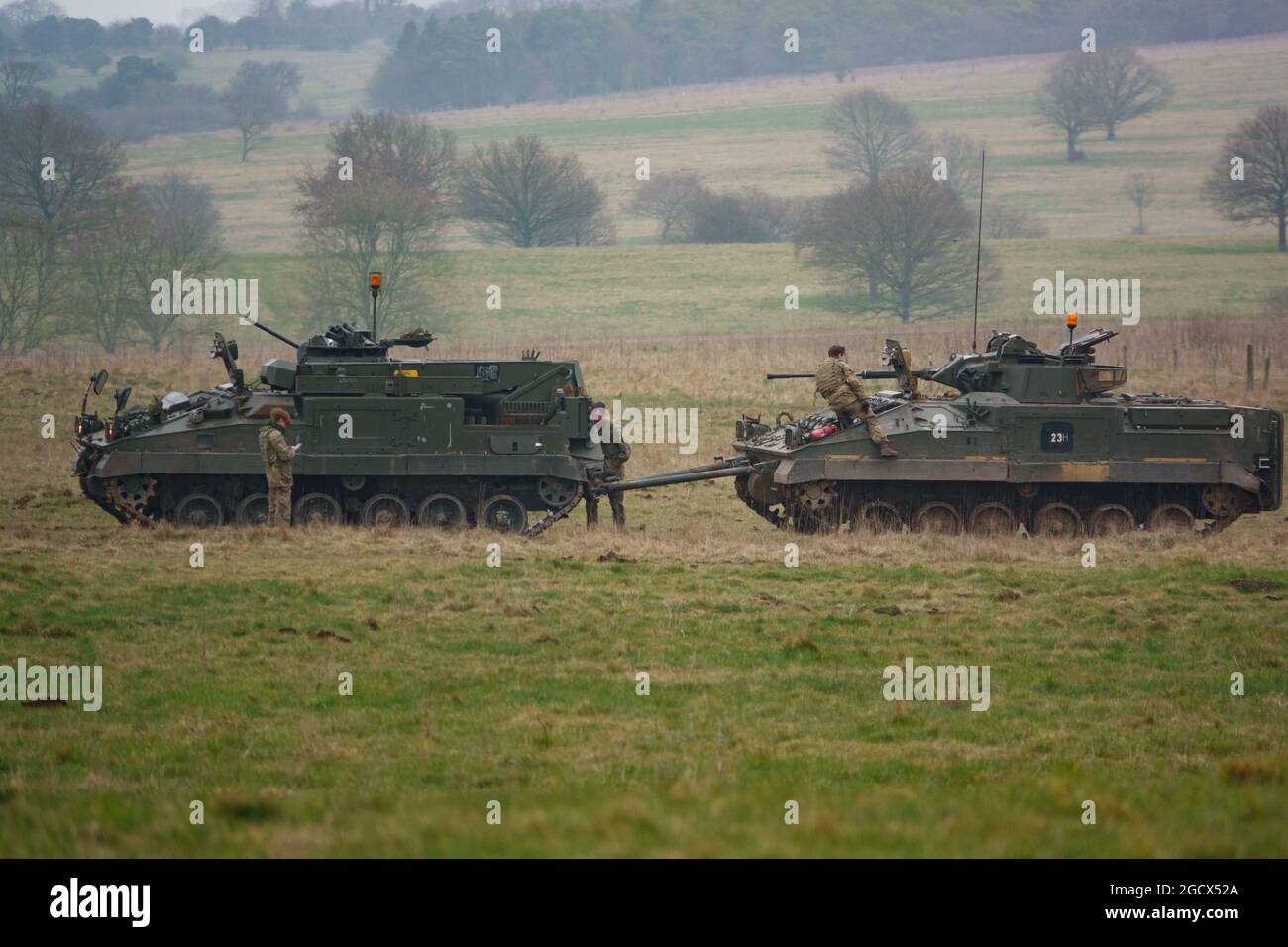 British army FV512 Warrior Mechanized Combat Repair Vehicle (MCRV) on ...