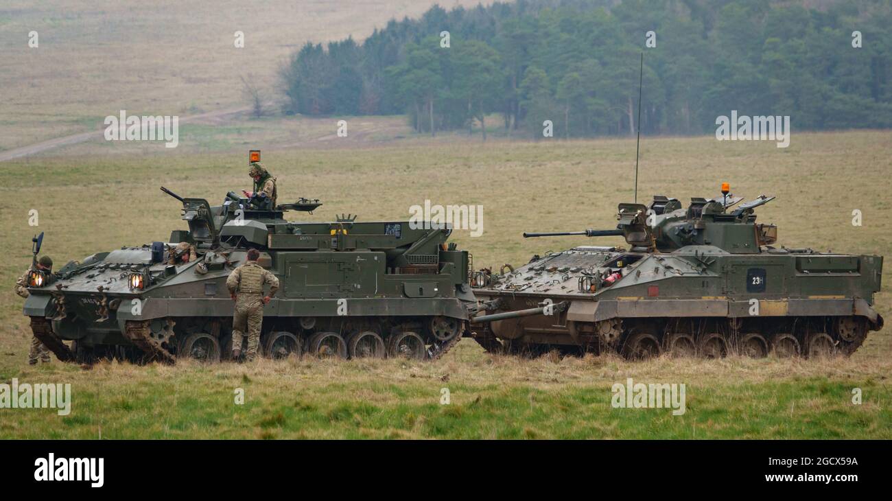 British army FV512 Warrior Mechanized Combat Repair Vehicle (MCRV) on ...