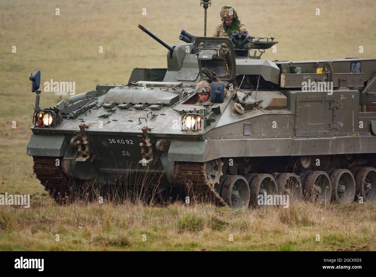 British army FV512 Warrior Mechanized Combat Repair Vehicle (MCRV) on ...