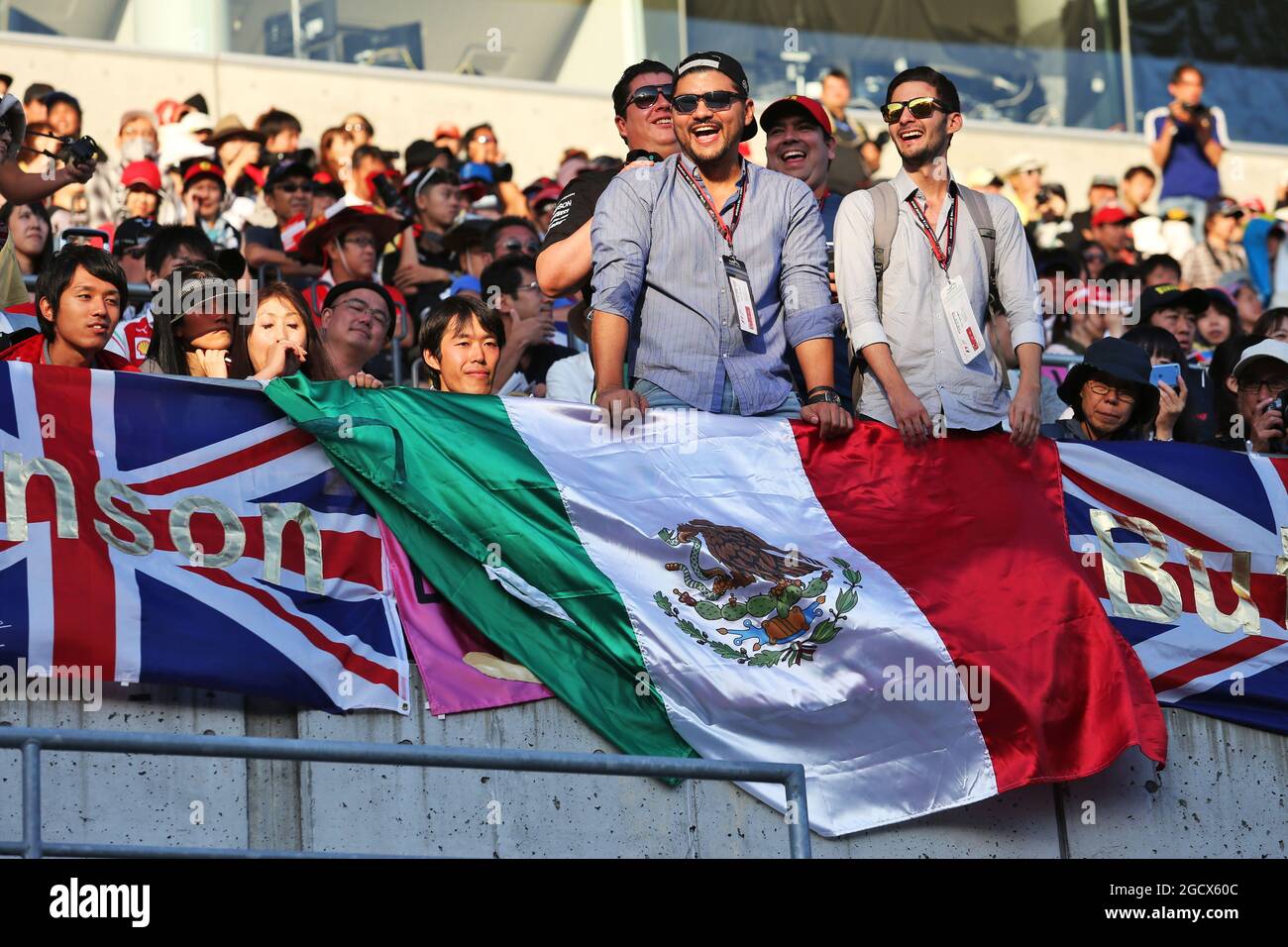 Mexican fans in the grandstand. Japanese Grand Prix, Thursday 6th ...