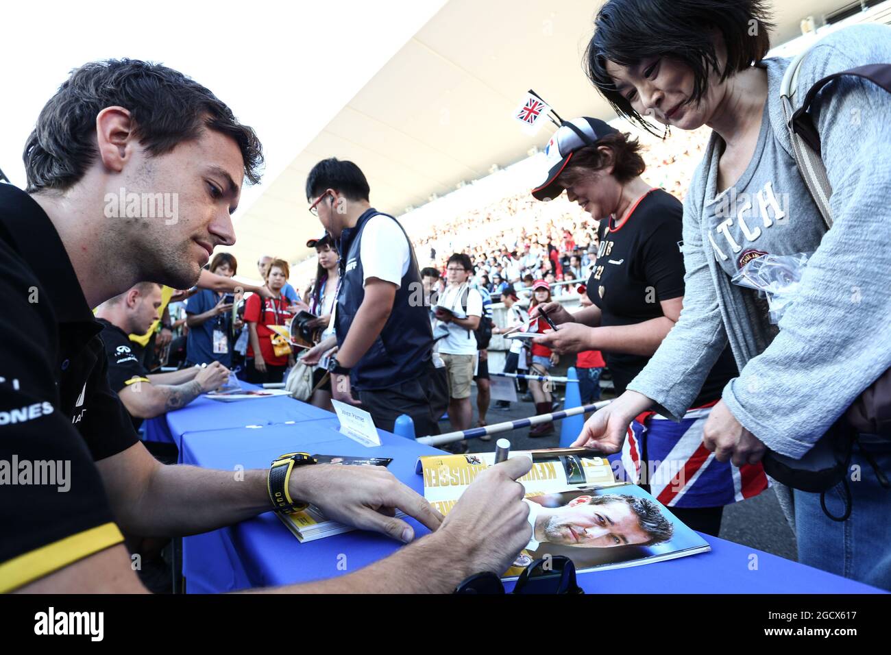 Renault sport f1 team signs autographs for fans hi-res stock ...