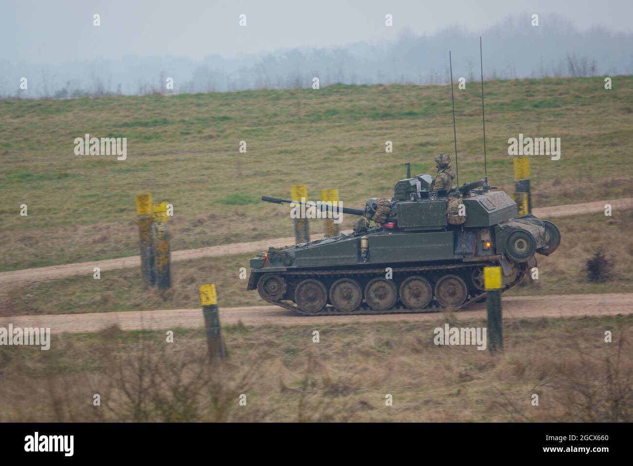 british army FV107 Scimitar armoured tracked military reconnaissance ...