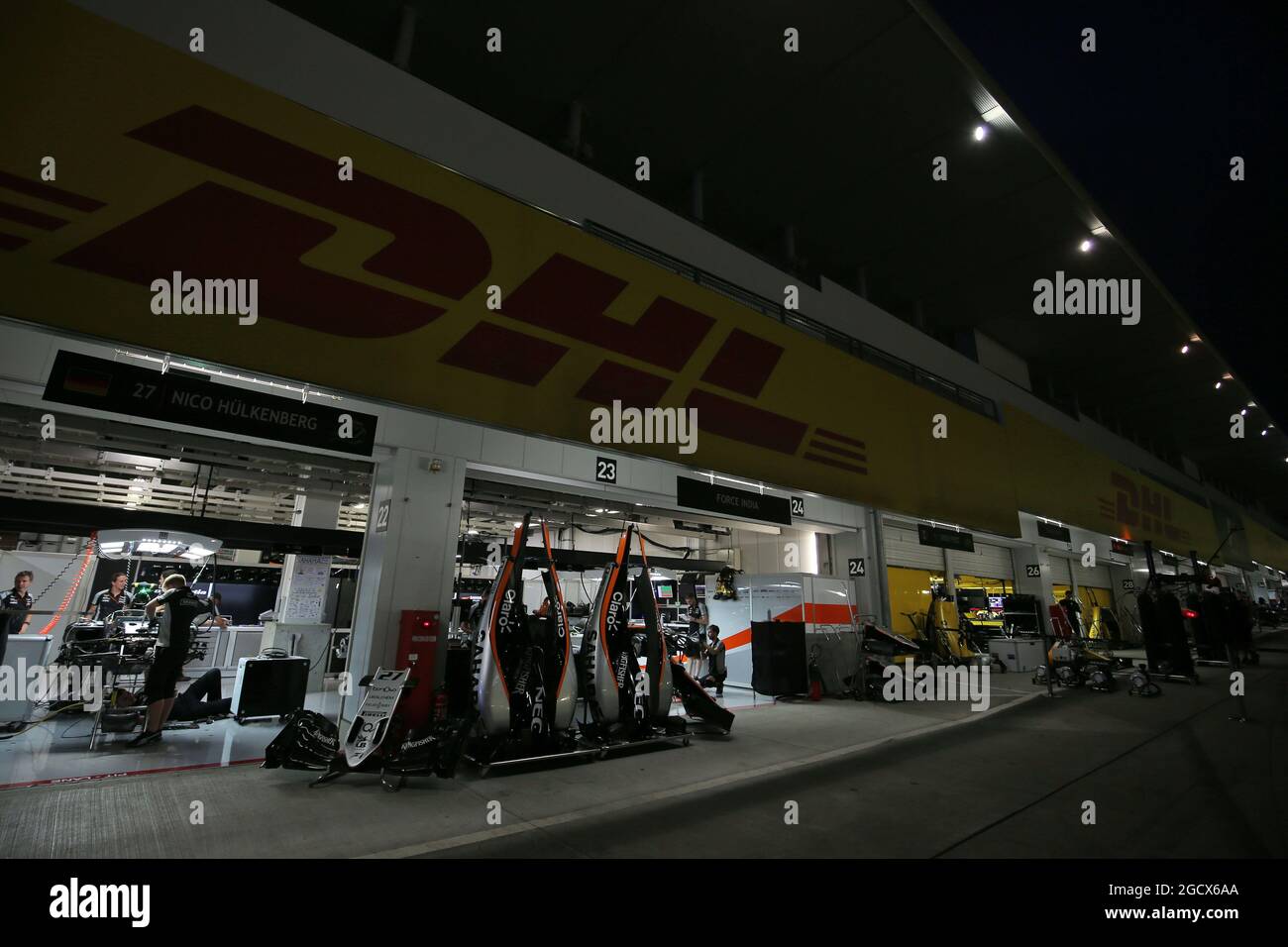Sahara Force India F1 Team Pit Garages High Resolution Stock ...