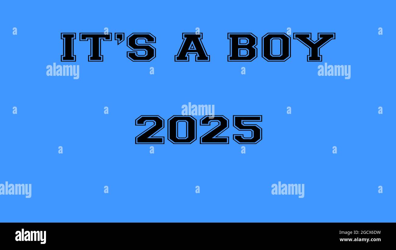 2025 blue its a boy birth background Stock Photo - Alamy