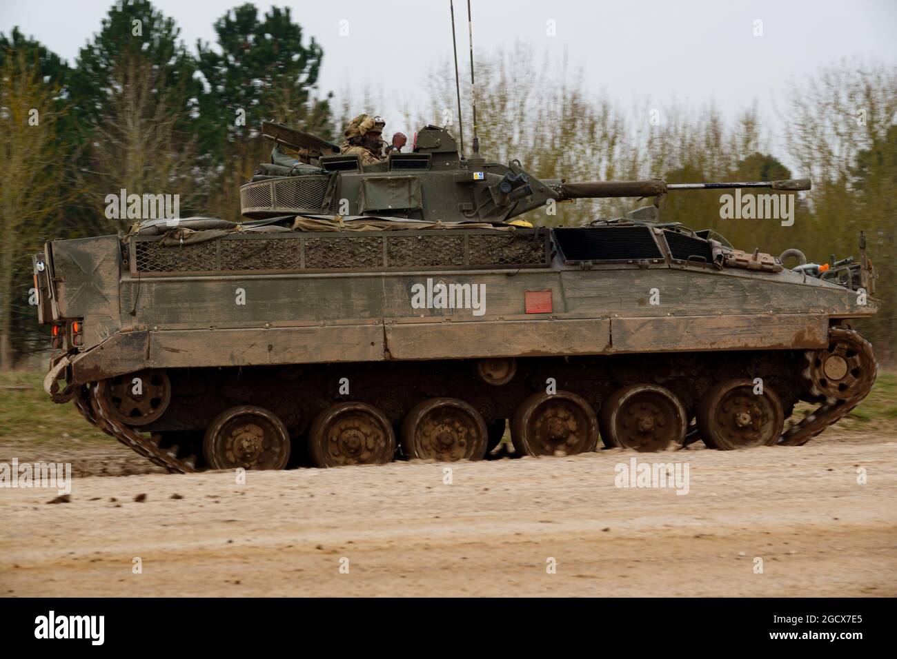 British army Warrior FV510 light infantry fighting vehicle tank in ...