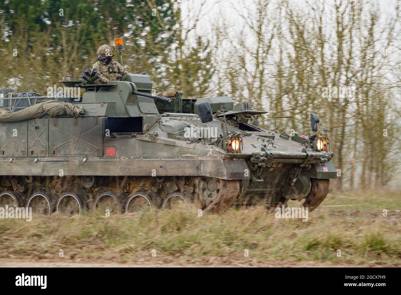 British army FV512 Warrior Mechanized Combat Repair Vehicle (MCRV) on ...