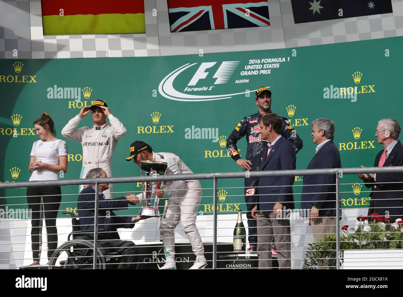Mercedes amg f1 partner services director race winner lewis hamilton hi ...