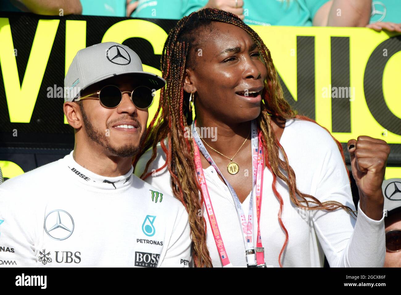 Mercedes amg f1 celebrates venus williams hi-res stock photography and ...