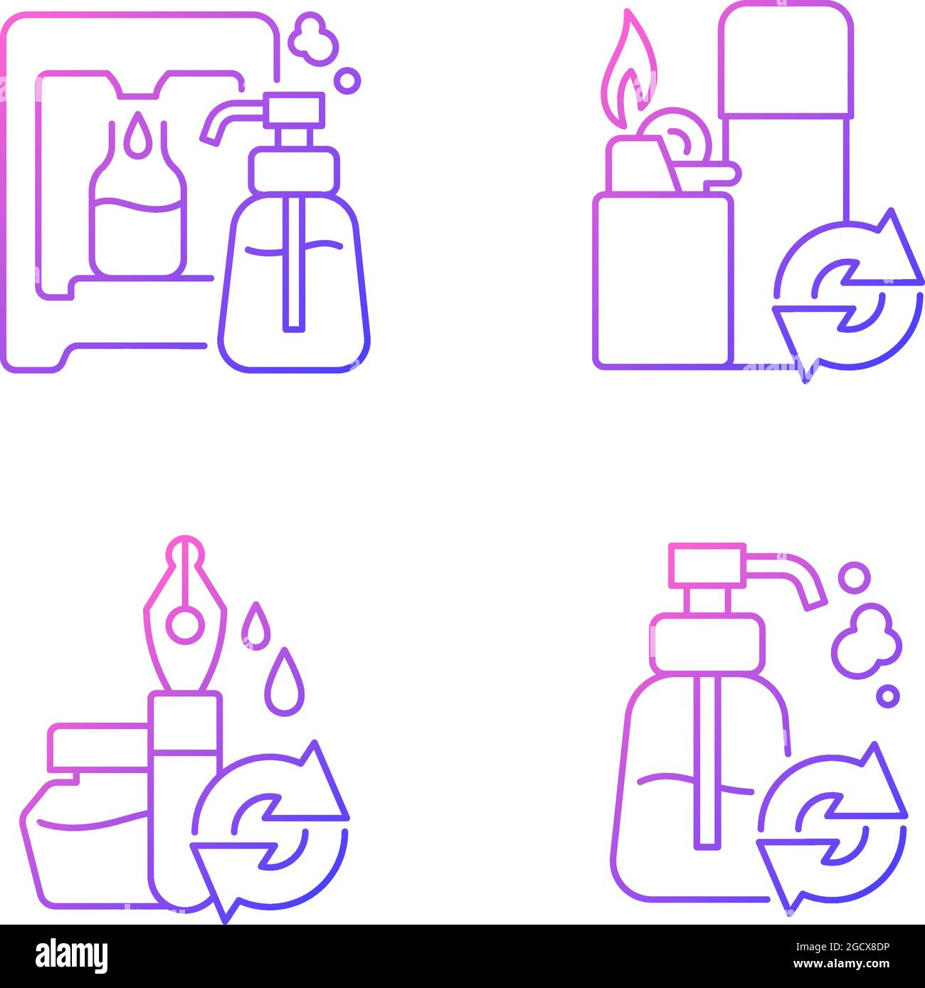 Products refill gradient linear vector icons set Stock Vector Image & Art - Alamy