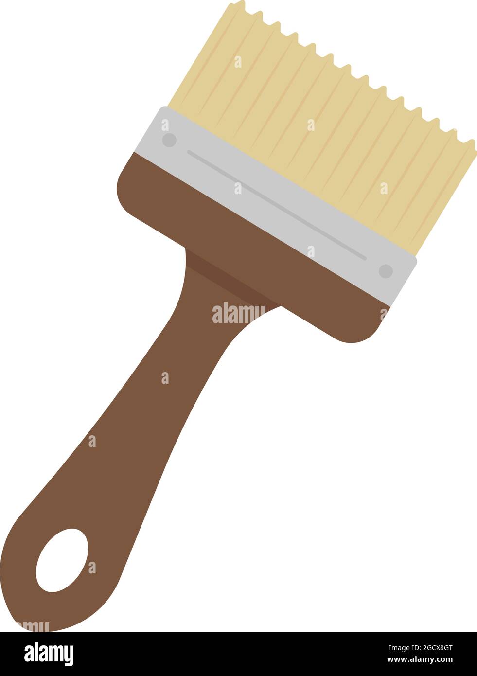 Flat paint brush for walls semi flat color vector object Stock Vector ...