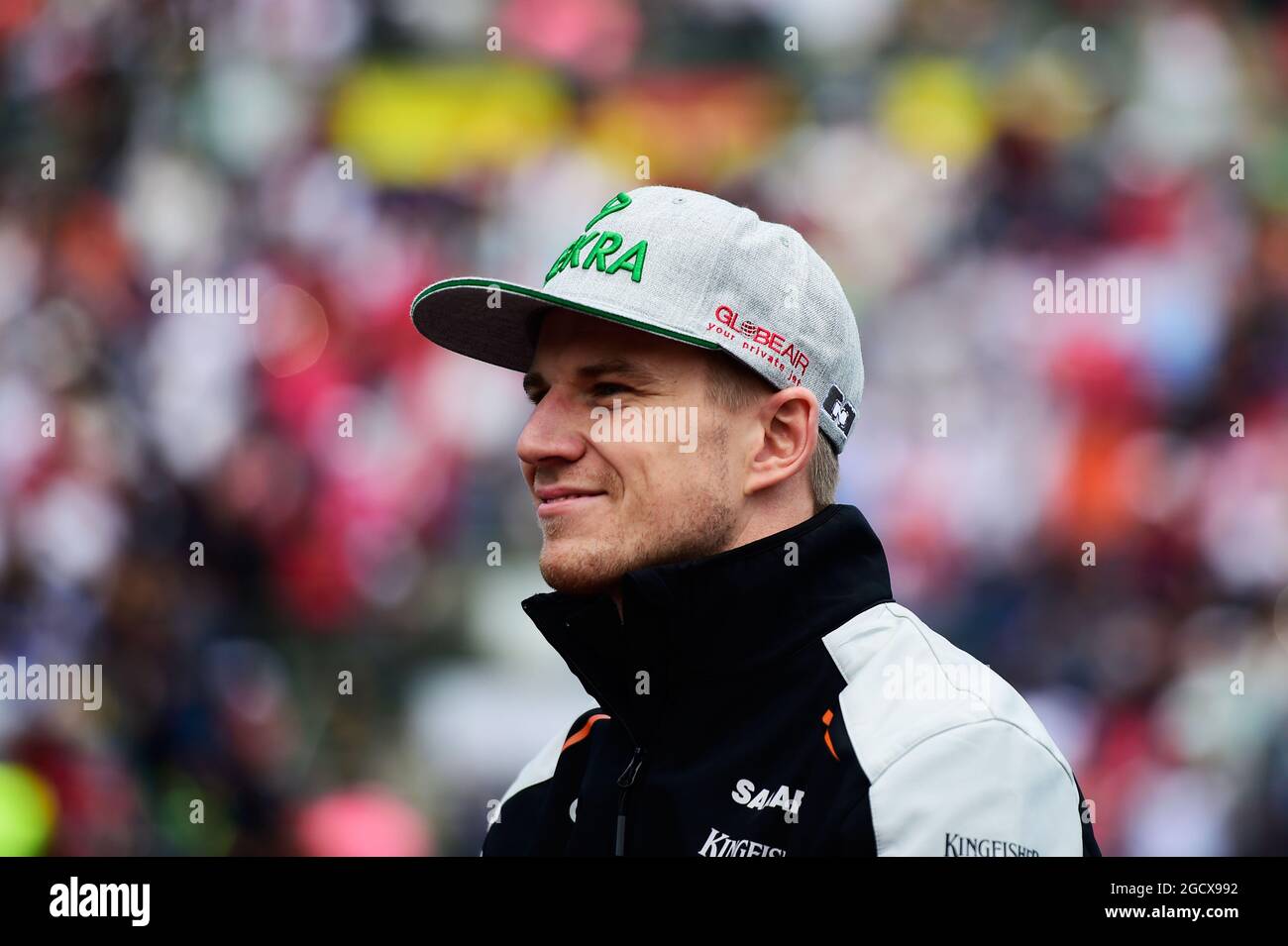 Nico Hulkenberg (GER) Sahara Force India F1 on the drivers parade ...