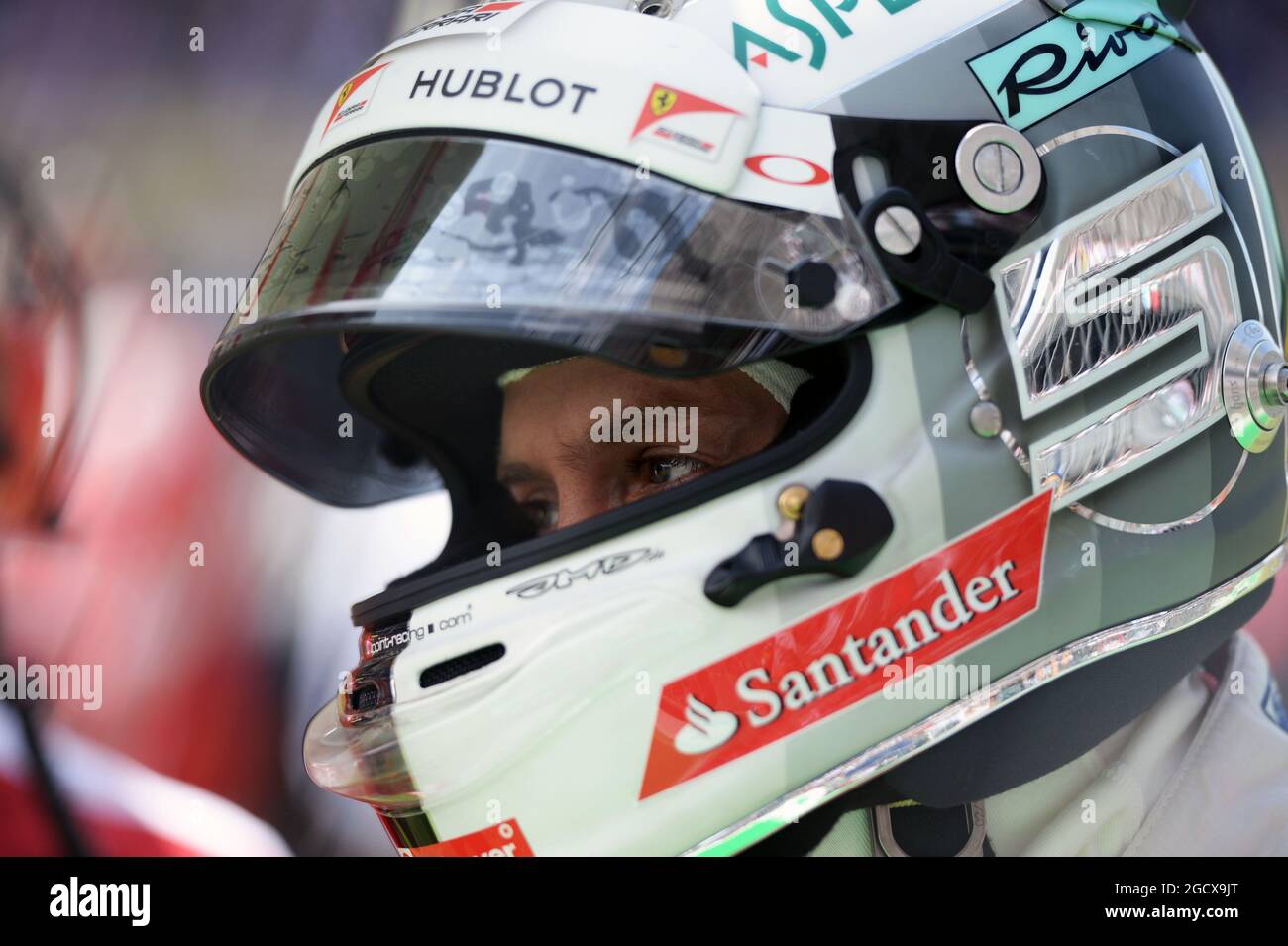 Sebastian Vettel (GER) Ferrari on the grid. Mexican Grand Prix, Sunday ...