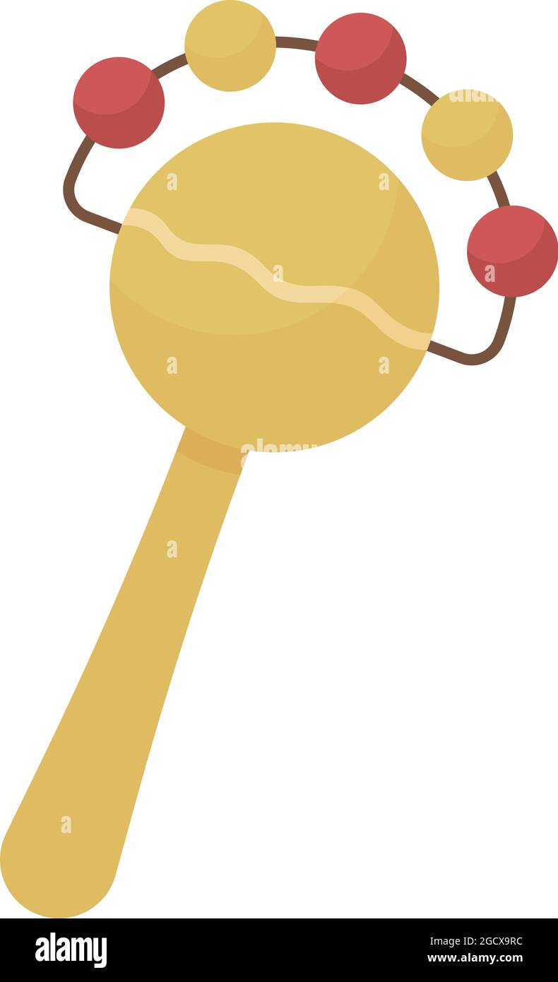 Baby Yellow Rattle Clip Art