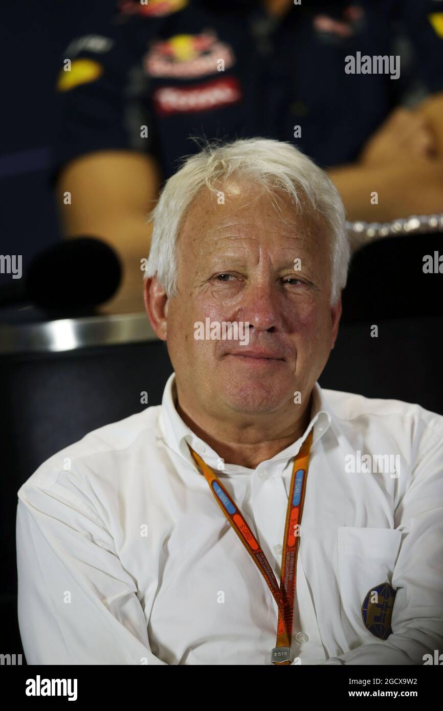 Charlie Whiting (GBR) FIA Delegate in the FIA Press Conference ...