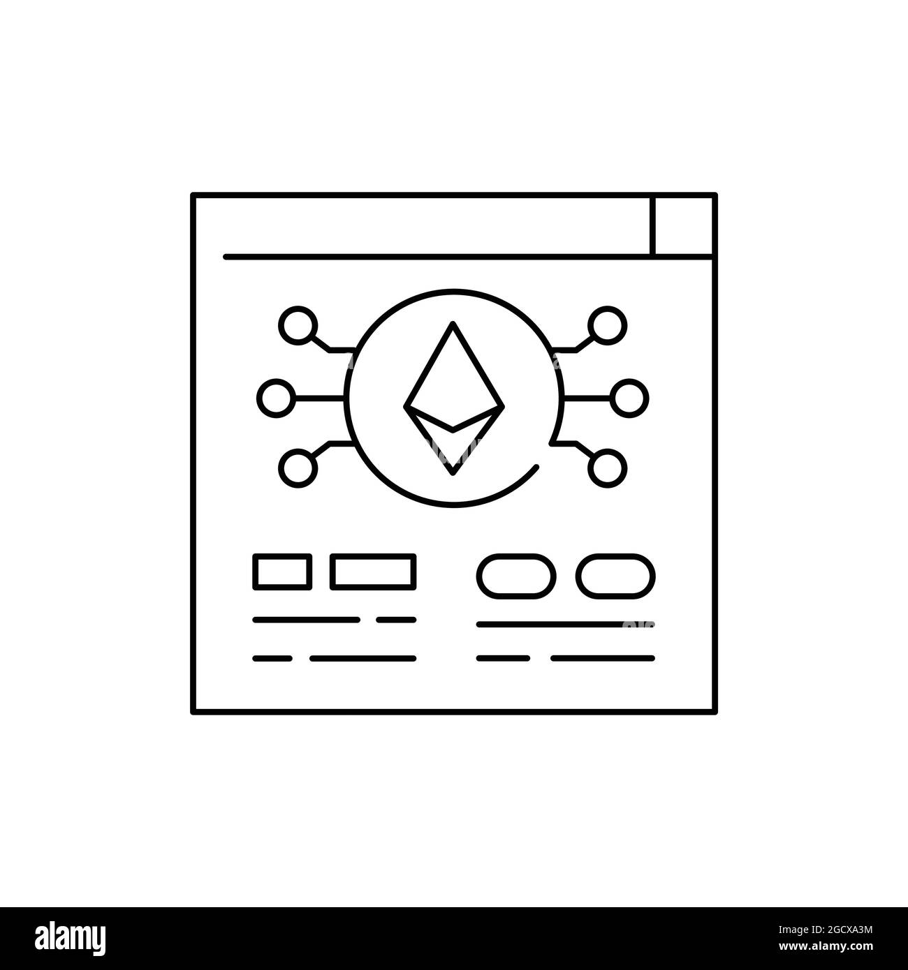 Token sign сolor line icon. Pictogram for web page, mobile app, promo ...