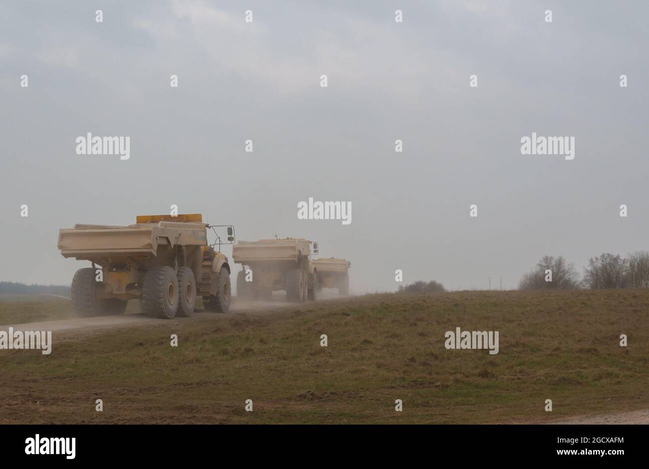 yellow Volvo A40E, A40F articulated dump truck earth movers with 25 ...