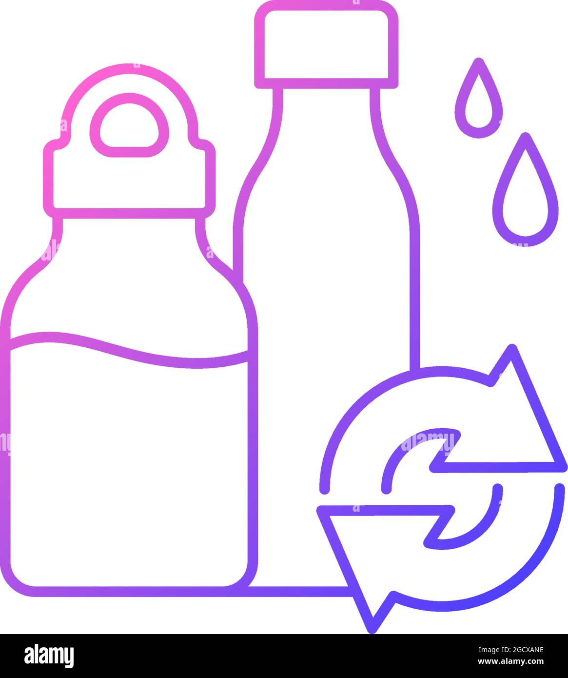Water bottles refill gradient linear vector icon Stock Vector Image ...