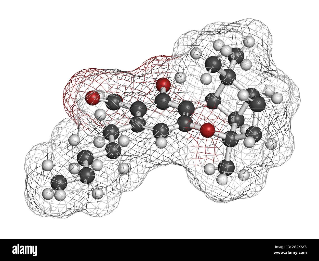 Cannabicyclolic acid cannabinoid molecule. 3D rendering Stock Photo - Alamy