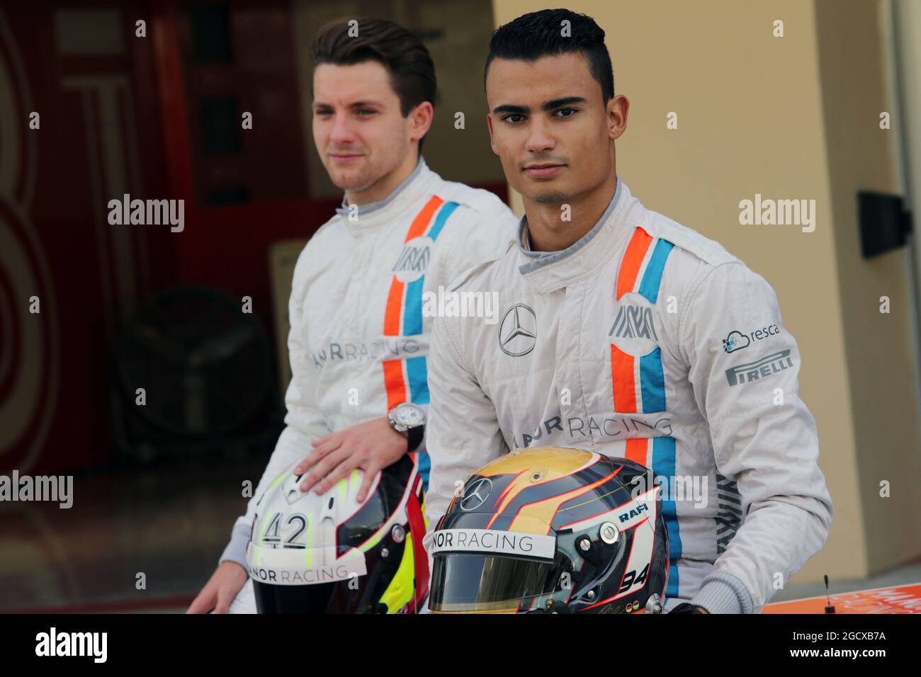 Manor racing development driver at a team photograph hi-res stock ...