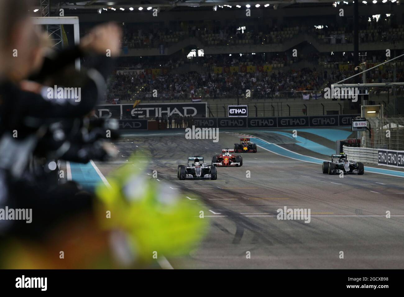 Lewis hamilton mercedes finish hi-res stock photography and images - Alamy