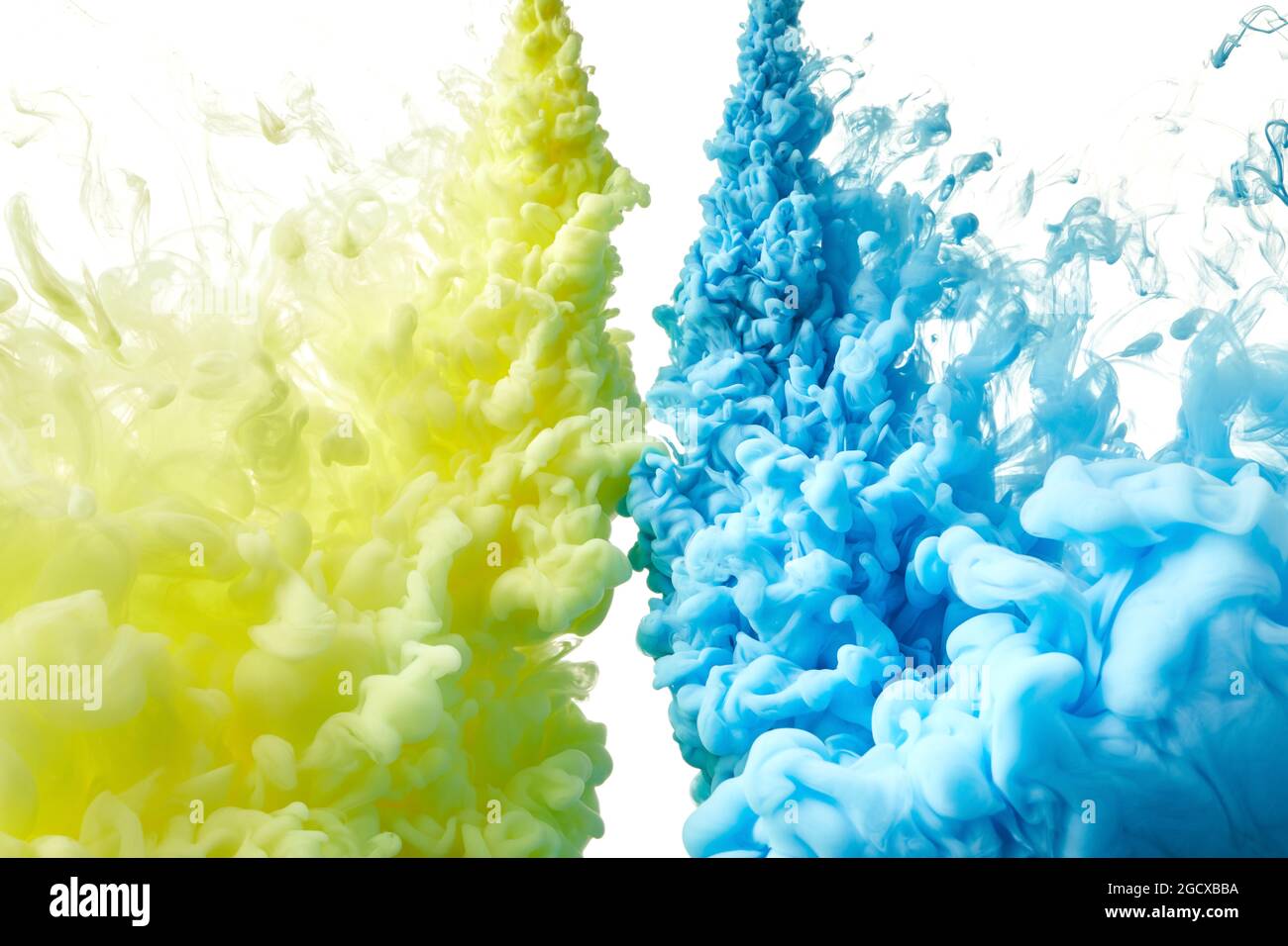 Color drop in water isolated on white background Stock Photo - Alamy