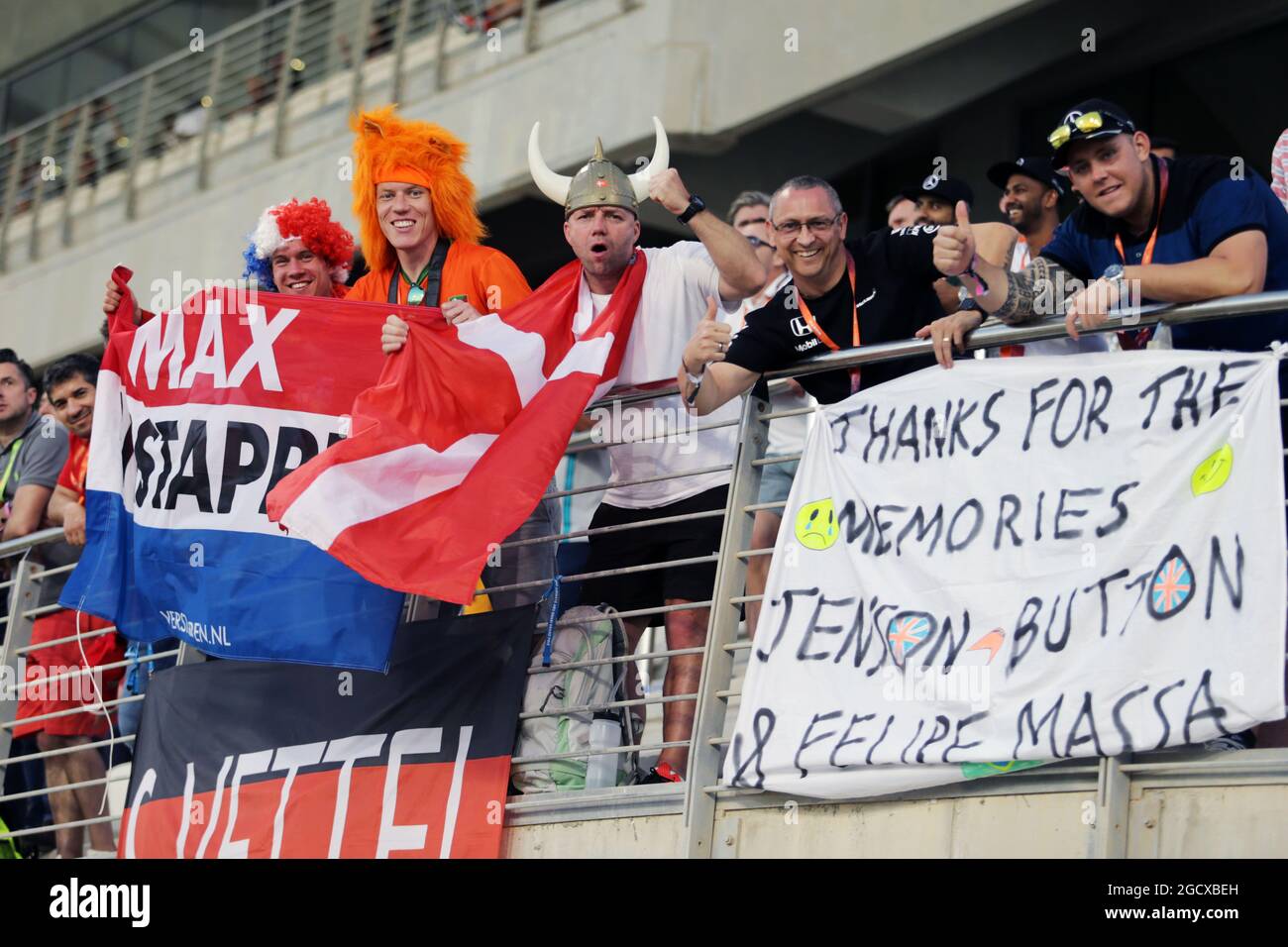 Red bull racing fans in grandstand hi-res stock photography and images ...