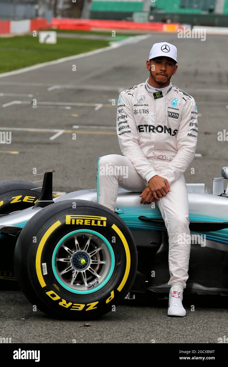 Lewis Hamilton (GBR) Mercedes AMG F1 W08. Mercedes AMG F1 W08 Launch ...
