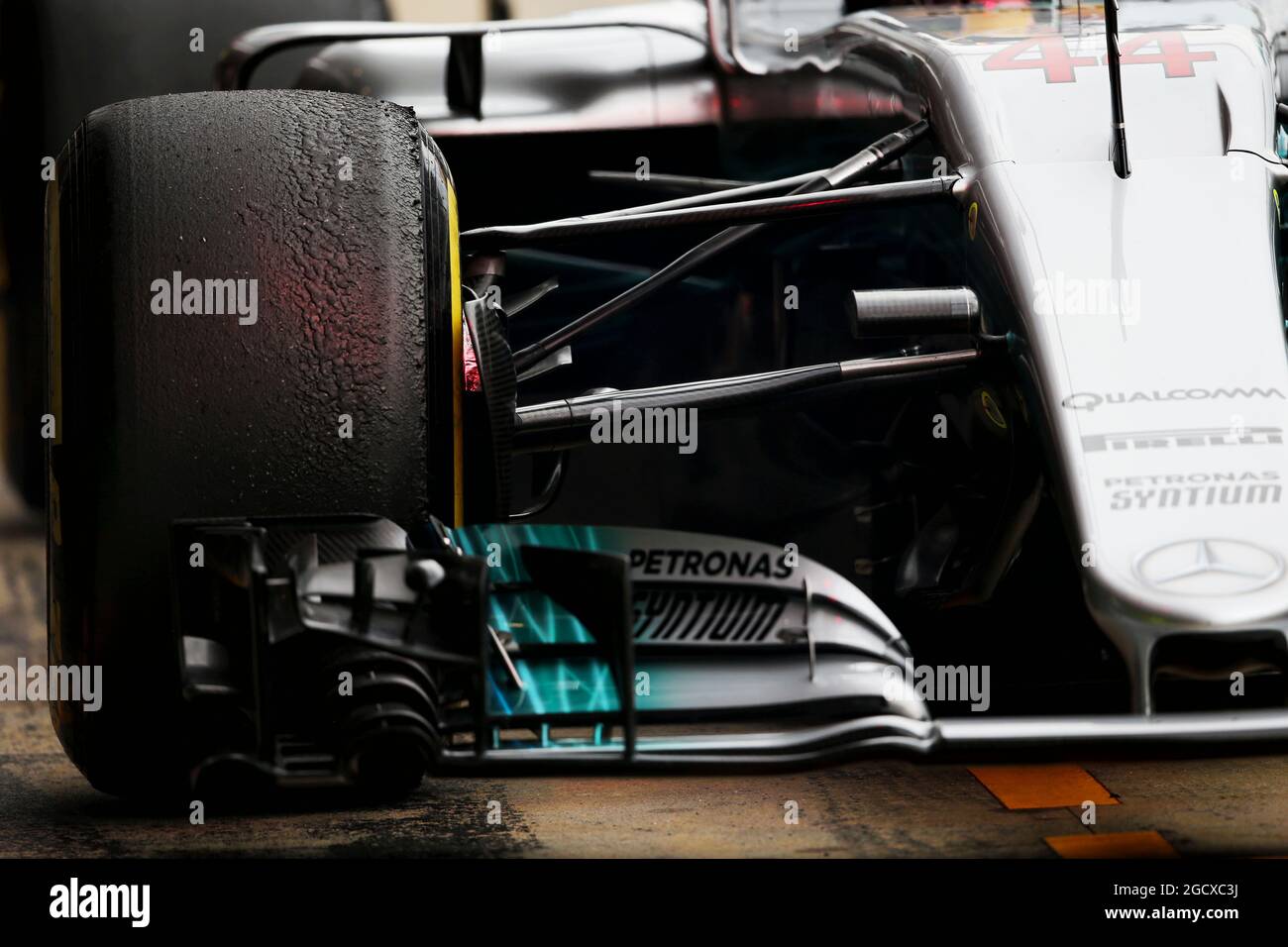 Mercedes amg f1 w08 front suspension detail hi-res stock photography ...