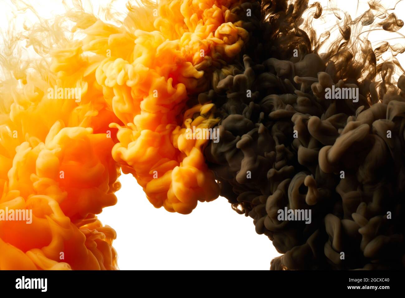 Ink drop in water isolated on white background Stock Photo - Alamy