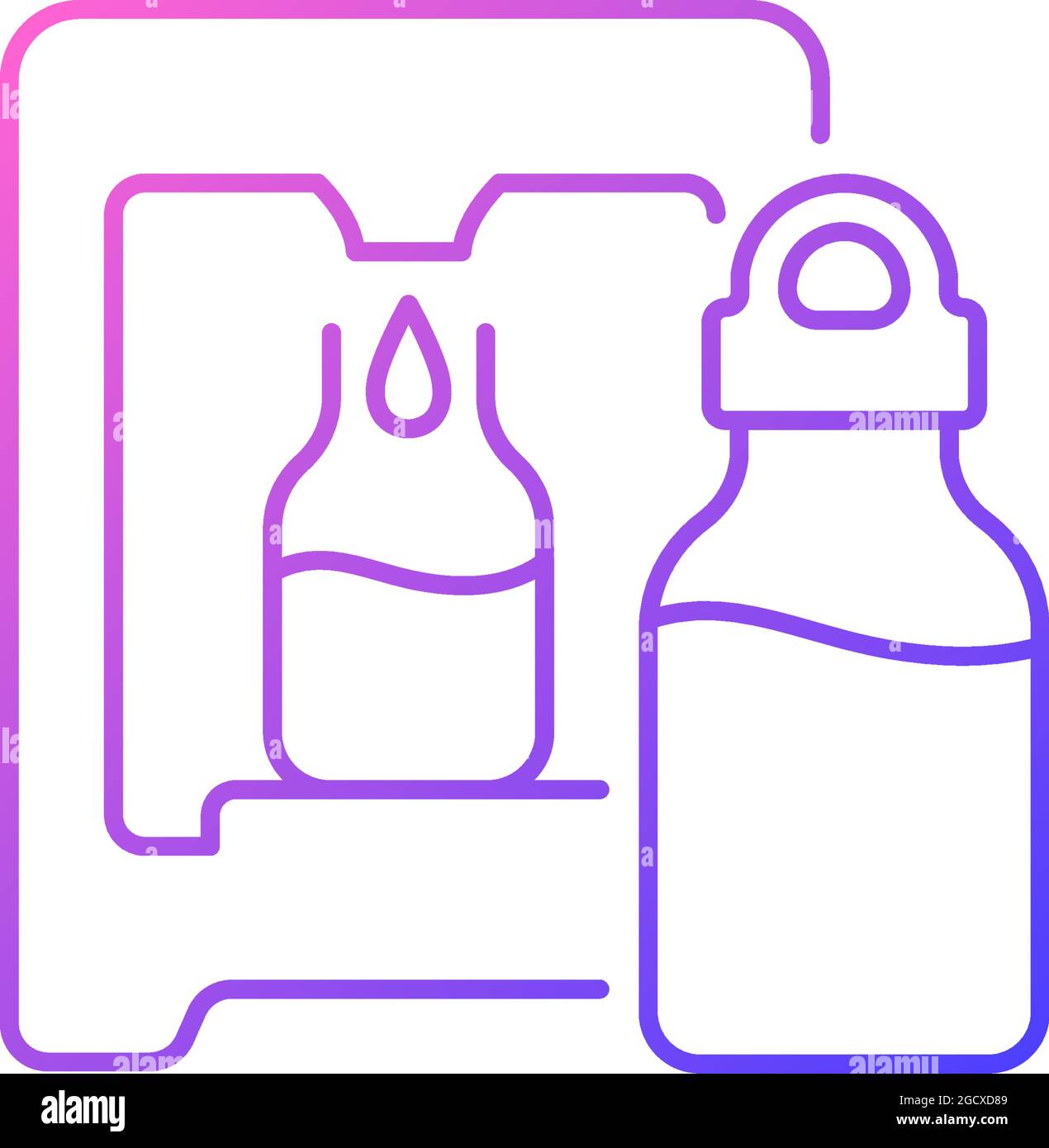 Self service water refill station gradient linear vector icon Stock ...