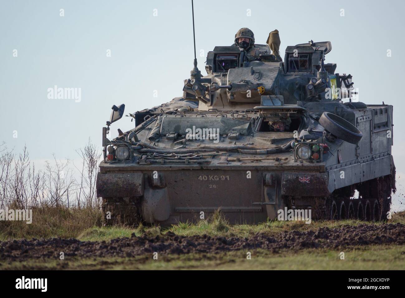 British army Warrior FV510 light infantry fighting vehicle tank in ...