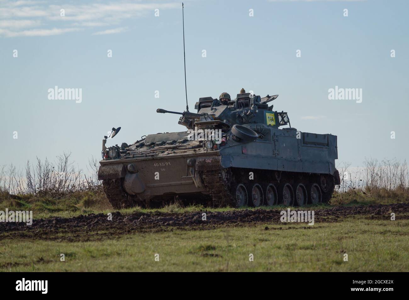 British army Warrior FV510 light infantry fighting vehicle tank in ...