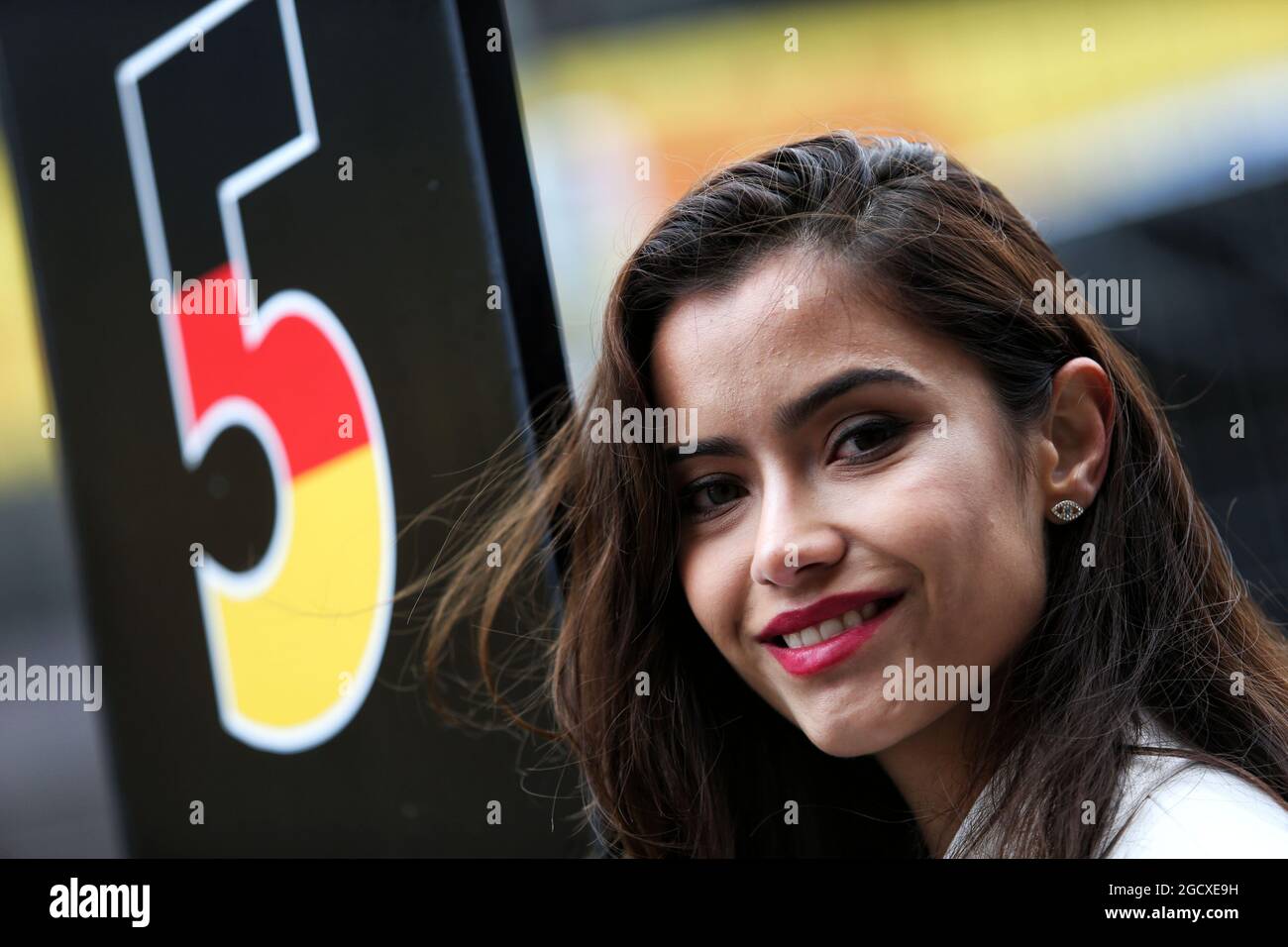 Grid girl. Chinese Grand Prix, Sunday 9th April 2017. Shanghai, China ...
