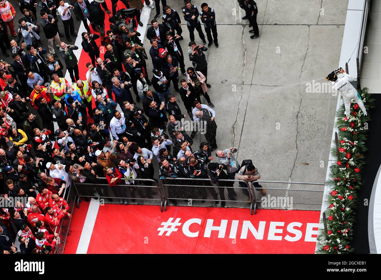 Race winner Lewis Hamilton (GBR) Mercedes AMG F1 celebrates on the ...