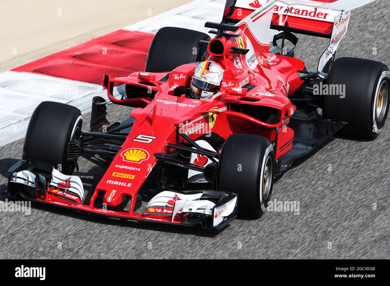 Sebastian Vettel (GER) Ferrari SF70H. Bahrain Grand Prix, Friday 14th ...