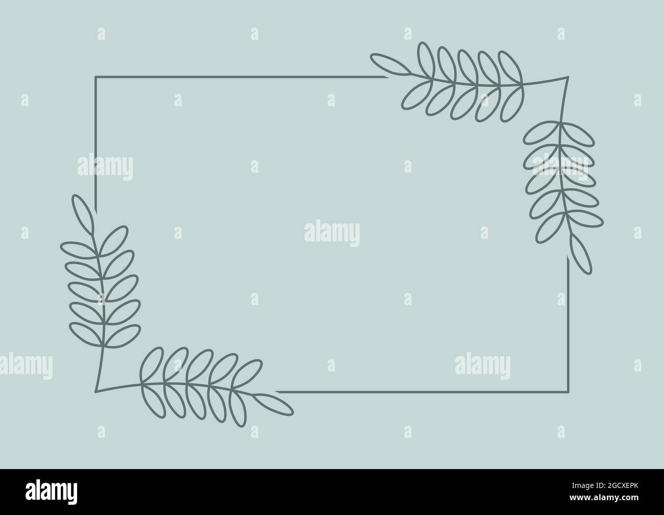 Branch rectangular border banner Stock Vector Images - Alamy