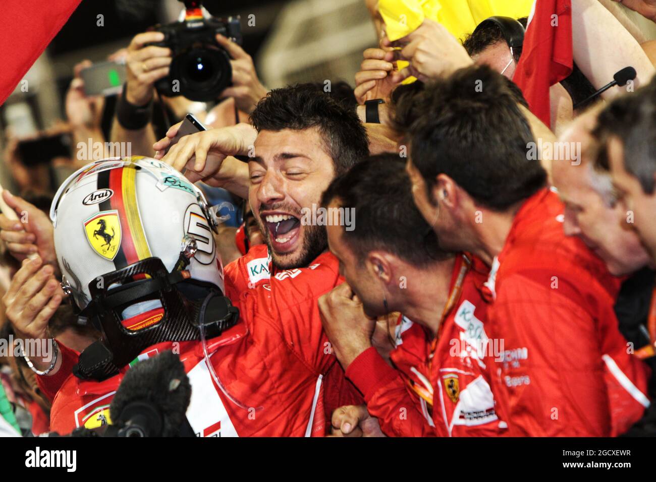 Ferrari celebrates in parc ferme hi-res stock photography and images ...