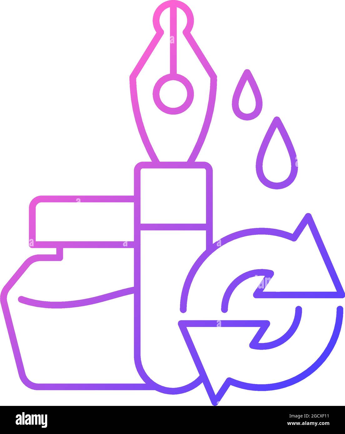 Ink pen refill gradient linear vector icon Stock Vector Image & Art - Alamy