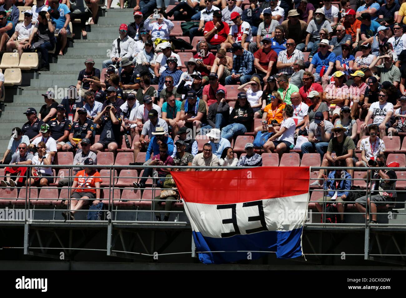 Red bull racing fans in grandstand hi-res stock photography and images ...