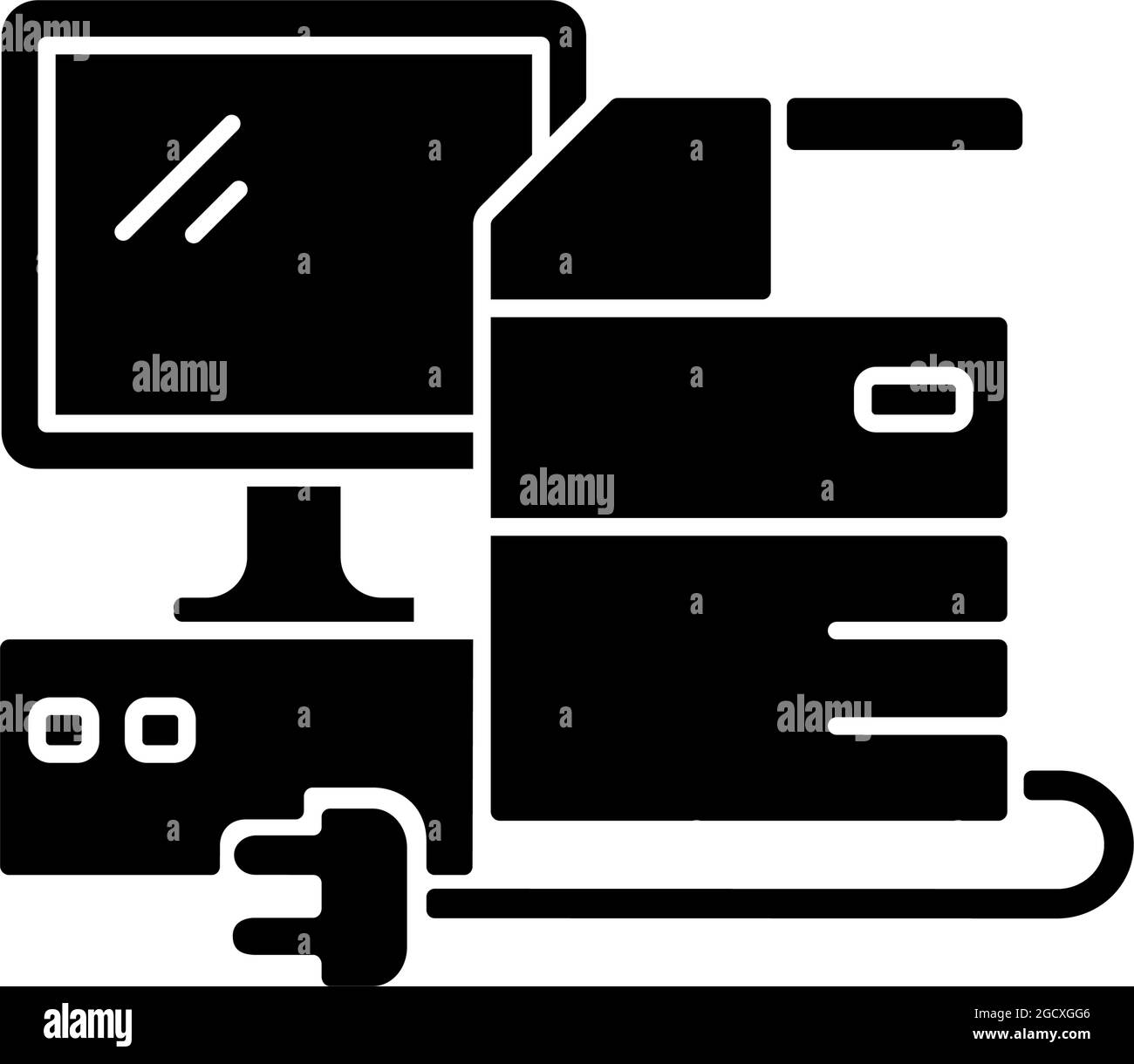 Technical equipment black glyph icon Stock Vector Image & Art - Alamy