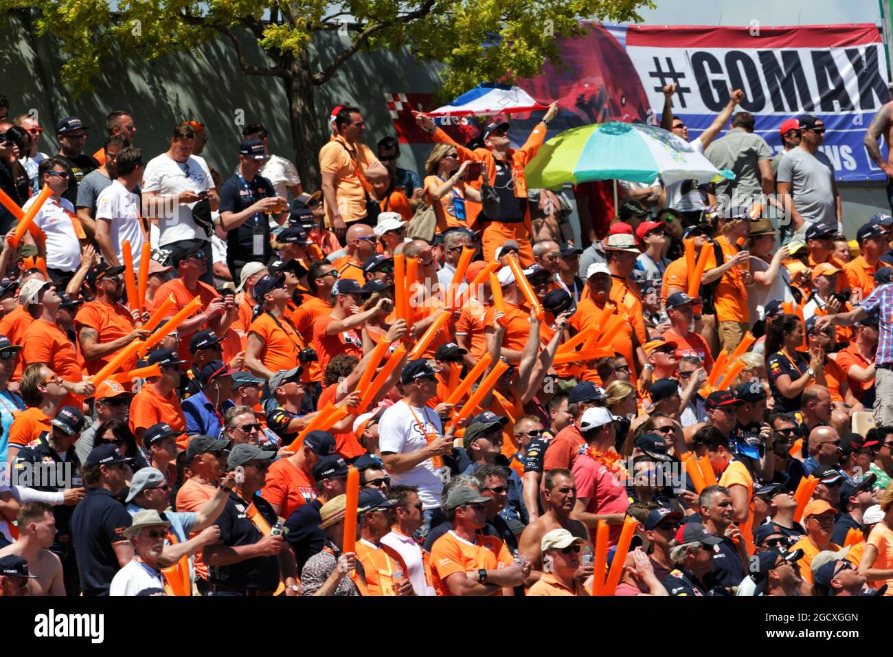 Red bull racing fans in grandstand hi-res stock photography and images ...