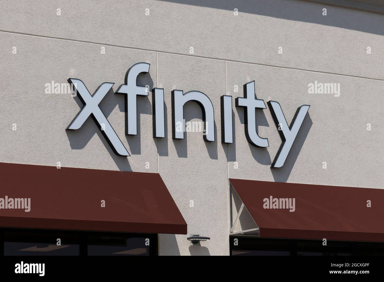 Muncie - Circa August 2021: Xfinity branded Comcast consumer retail ...
