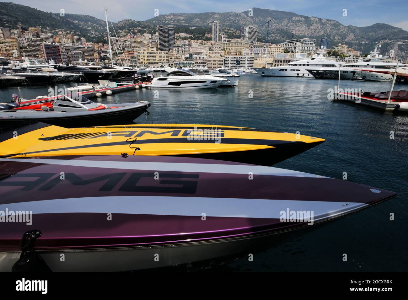Boats in the scenic Monaco Harbour. Monaco Grand Prix, Wednesday 24th ...