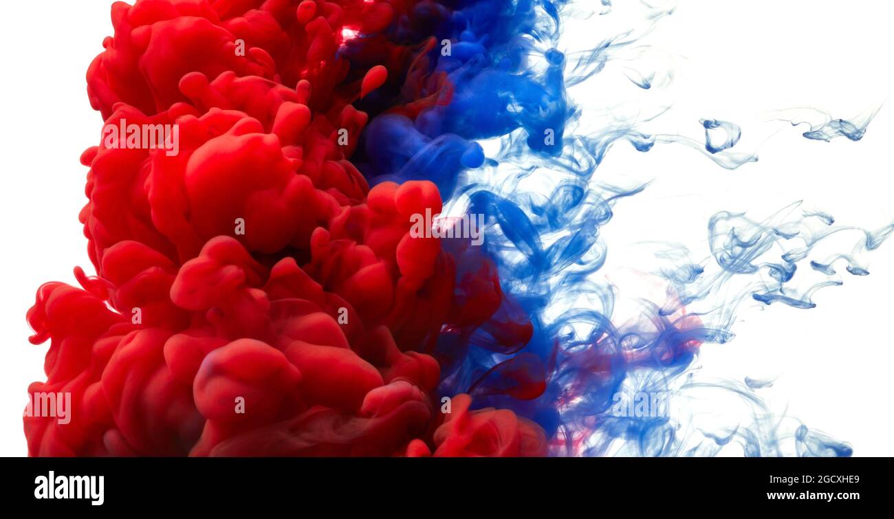 Ink drop in water isolated on white background Stock Photo - Alamy