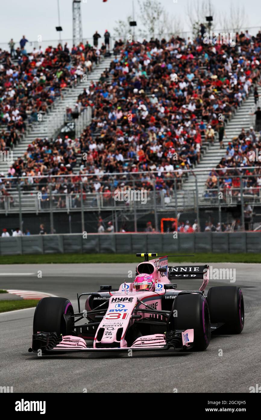 Esteban Ocon (FRA) Sahara Force India F1 VJM10. Canadian Grand Prix ...