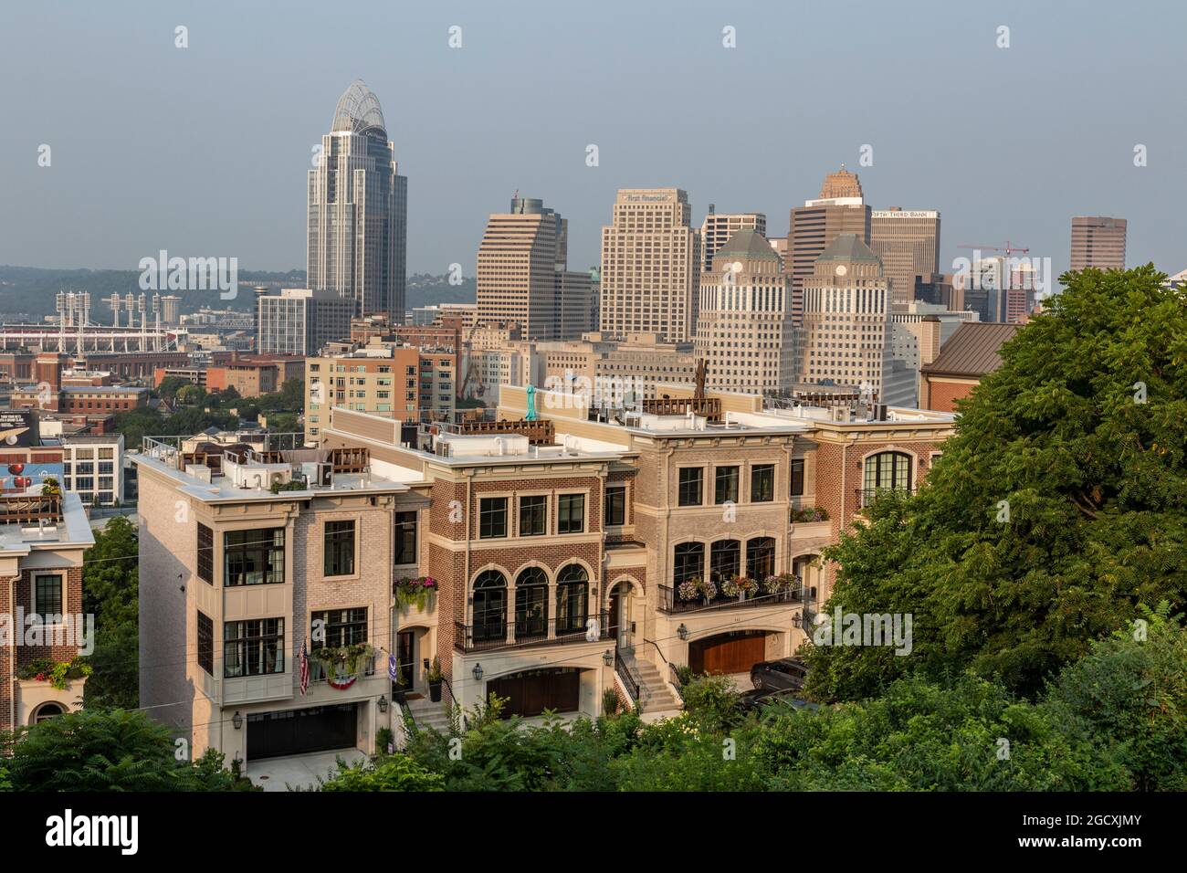 Cincinnati - Circa July 2021: Cincinnati skyline including the Great ...