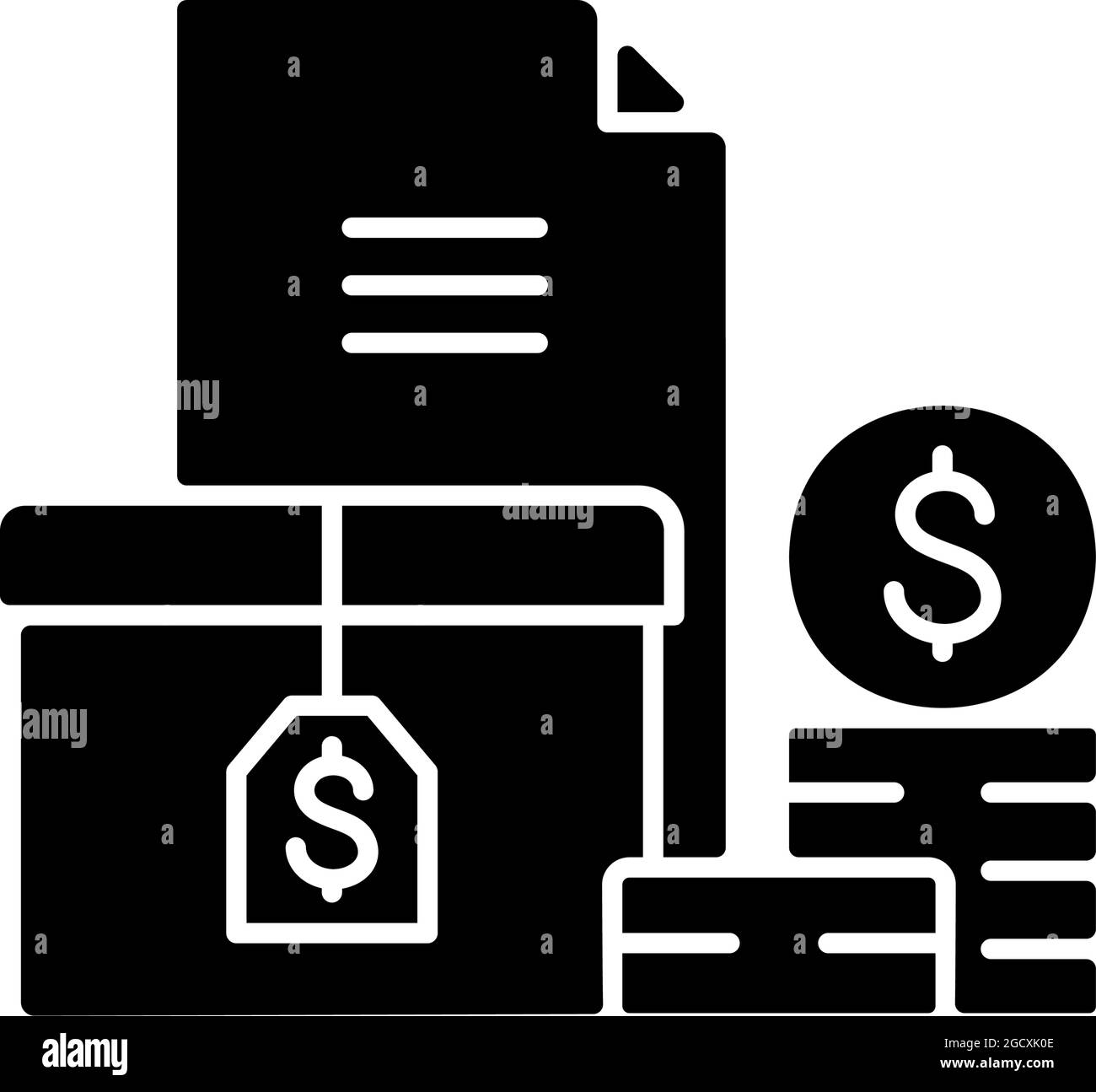 Accounts receivable black glyph icon Stock Vector Image & Art - Alamy