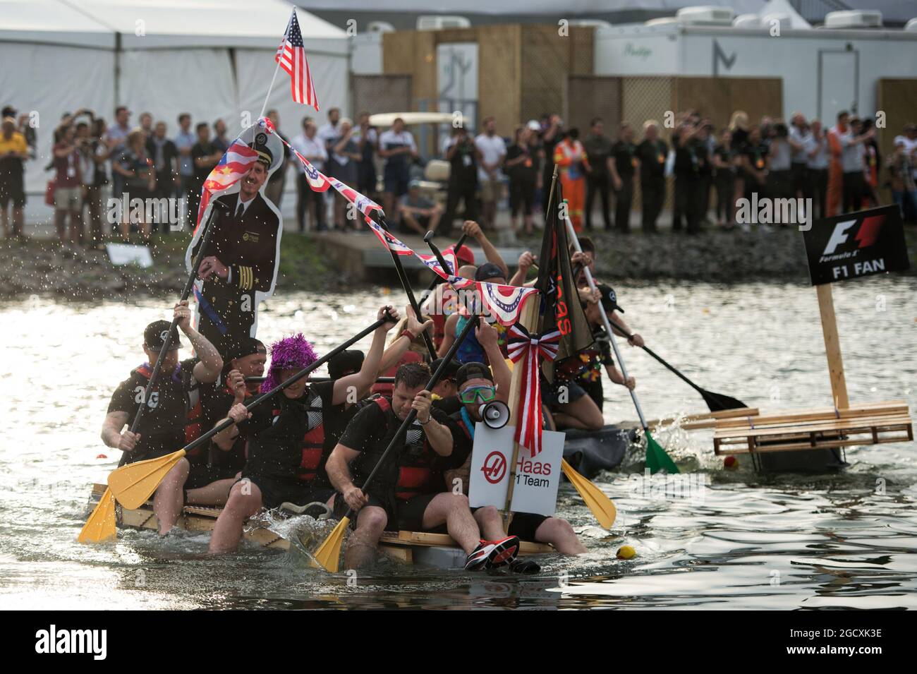 Haas F1 Team at the Formula One Raft Race. Canadian Grand Prix ...