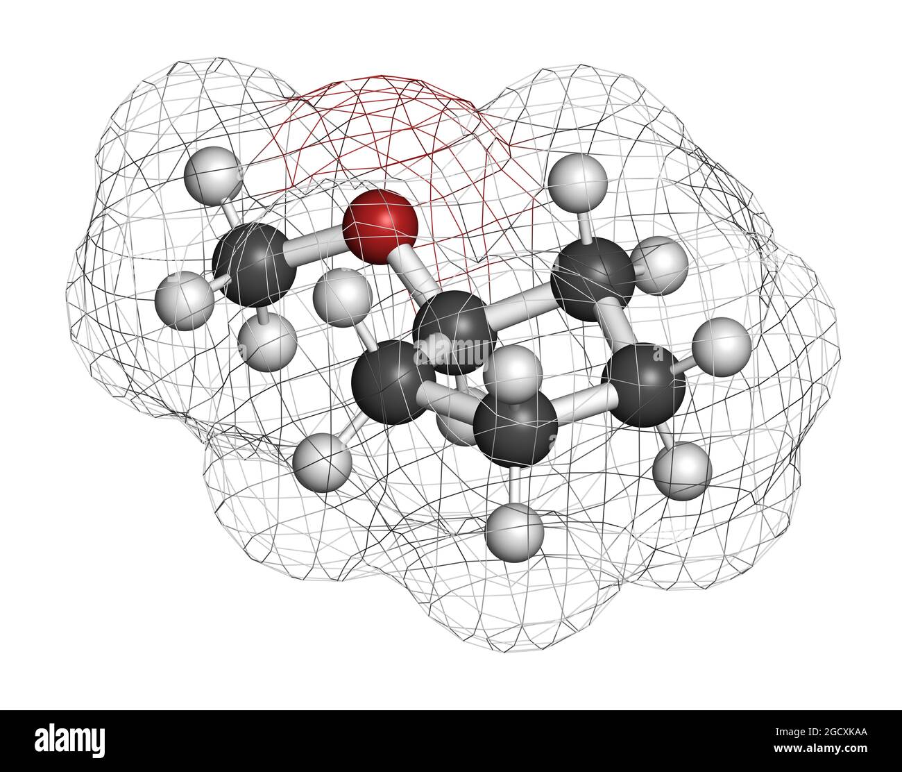 Cyclopentyl methyl ether solvent molecule 3D rendering Stock Photo - Alamy